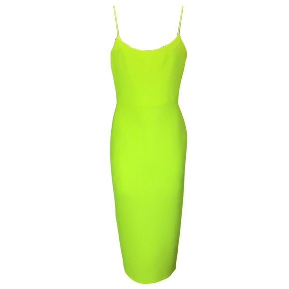 Alex Perry | Dresses | Alex Perry Neon Yellow Zane Stretch Crepe ...